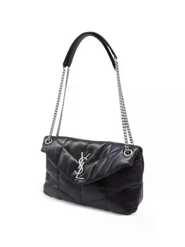 Saint Laurent Puffer Loulou Shoulder Bag - Black