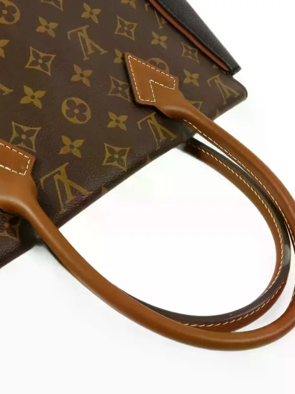 LOUIS VUITTON Pm Monogram W Tote Bag - Brown