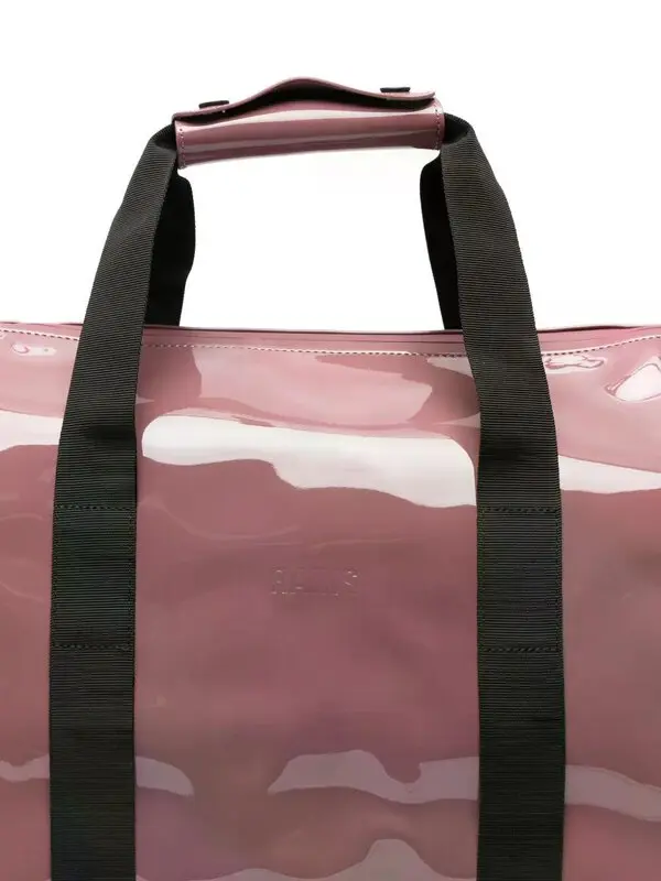 Rains Glossy-finish Holdall Bag - Pink