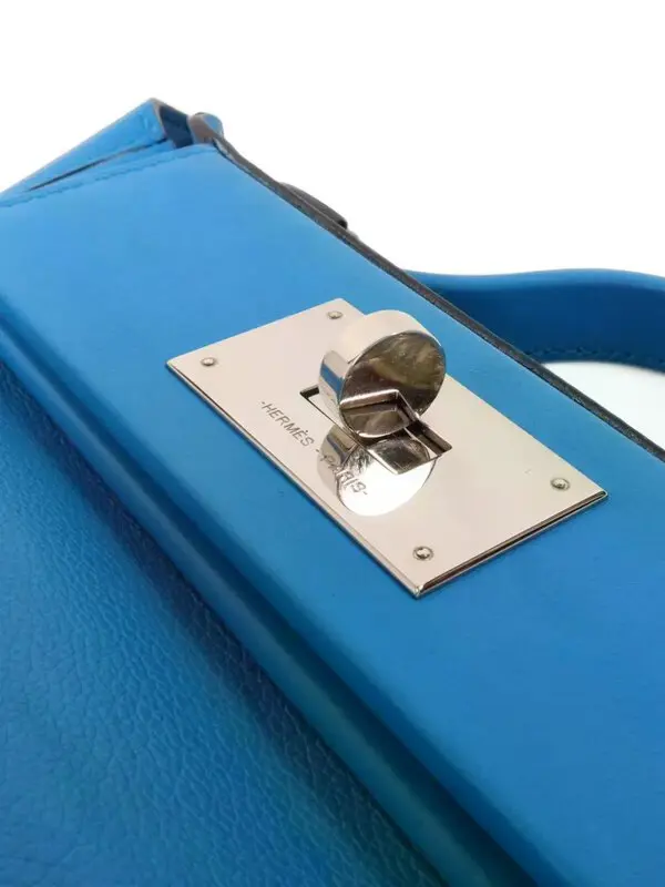 Hermès 2021 Mini 24/24 Leather Tote Bag - Blue