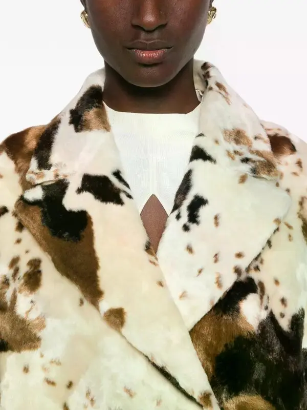 VALENTINI 1972 Cow-print Double-breasted Coat