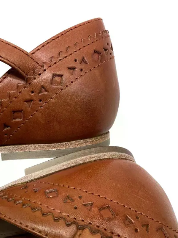 TOD'S Laser-cut Ankle-strap Ballet Flats