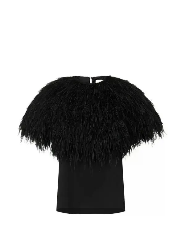 Loulou De Saison Iona Feather-trim Blouse