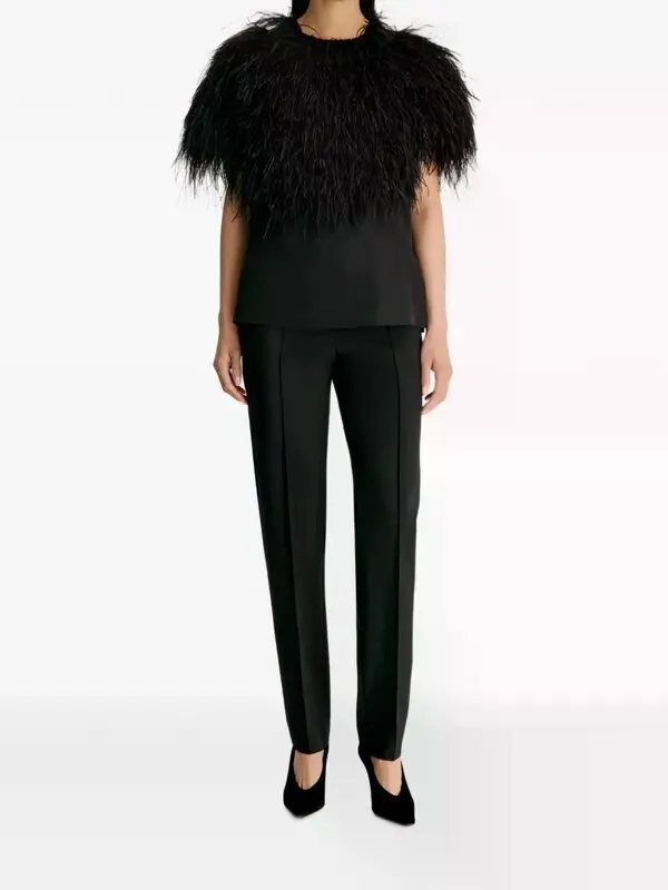 Loulou De Saison Iona Feather-trim Blouse