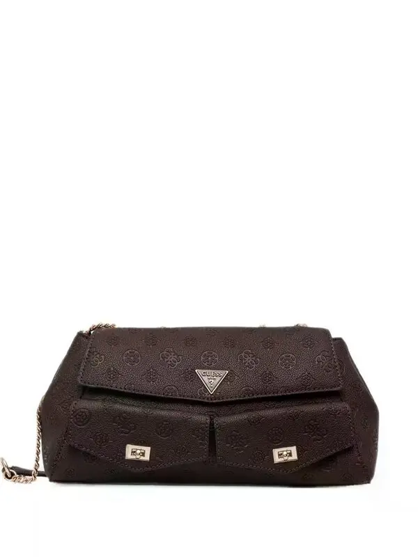 Guess Blake Logo-debossed Front-pockets Crossbody Bag - Brown