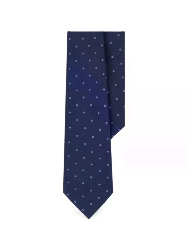 Boggi Milano Tie Jacquard Polka Dot Silk