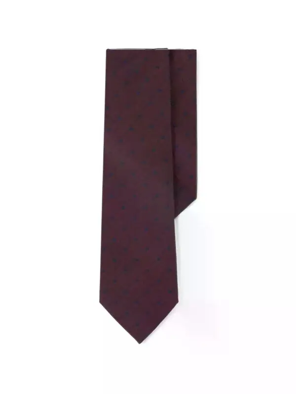 Boggi Milano Tie Jacquard Polka Dot Silk