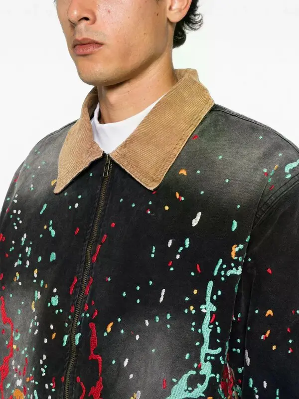 HOUSE OF ERRORS Paint-splatter Corduroy-collar Jacket