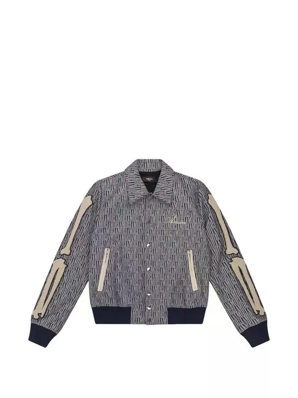 Amiri Jacquard Bones Bomber Jacket