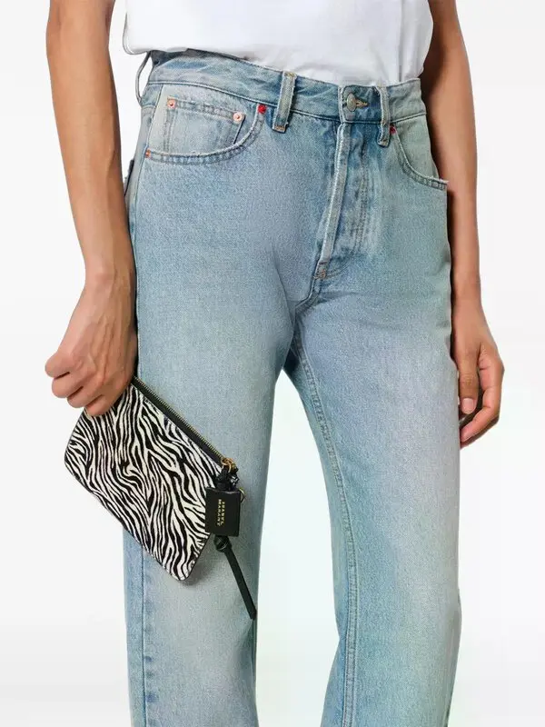 Isabel Marant Étoile Zebra-pattern Leather Wallet - White