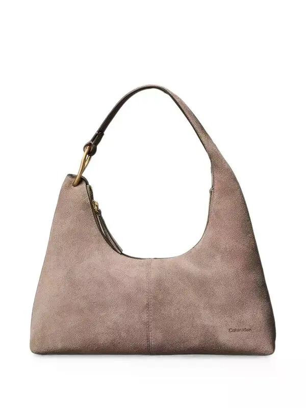 Calvin Klein Suede Shoulder Bag - Neutrals