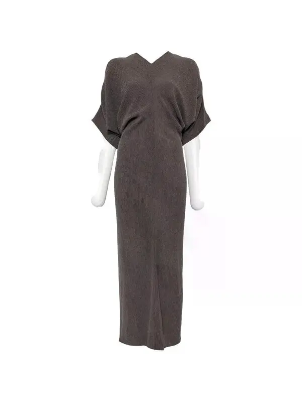 RAME Ribbed-knit Batwing-sleeve Maxi Dress
