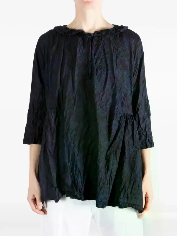 DANIELA GREGIS Floral-print Crinkled Shirt