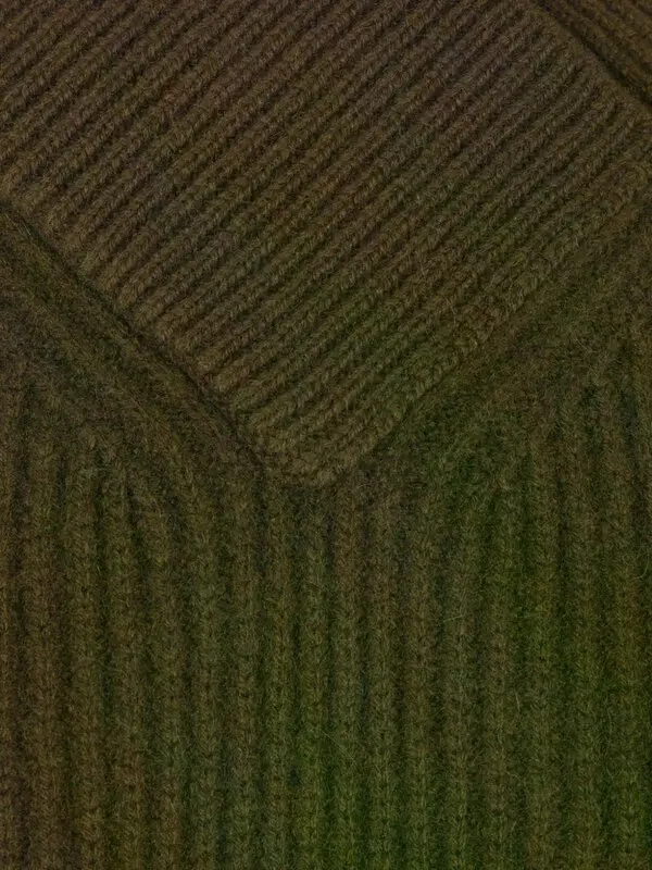 Dusan Ribbed V-neck Sweater
