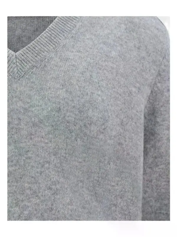 Brunello Cucinelli V-neck Cashmere Sweater - Grey