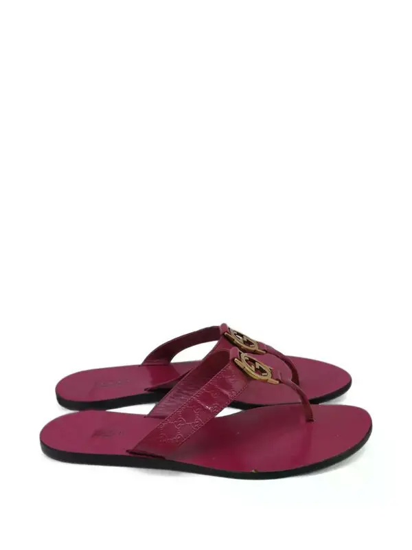 Gucci Interlocking G Guccissima Thong Sandals