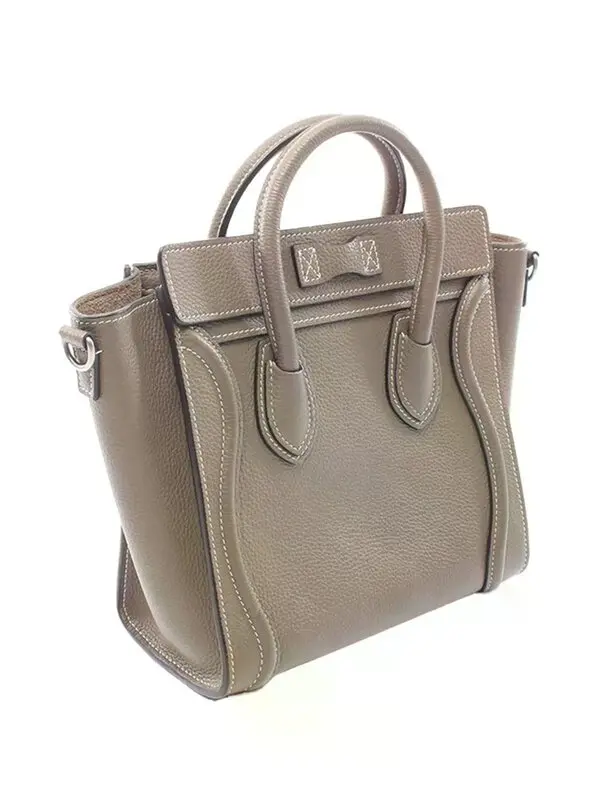 Celine 2000-2015 Nano Leather Luggage Tote Satchel