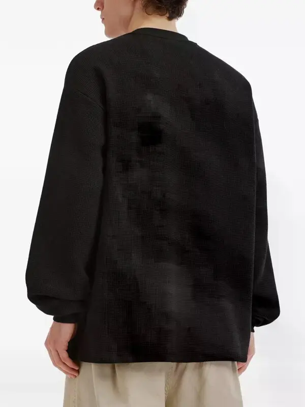 CHOCOOLATE Waffle-knit Logo-print Sweater