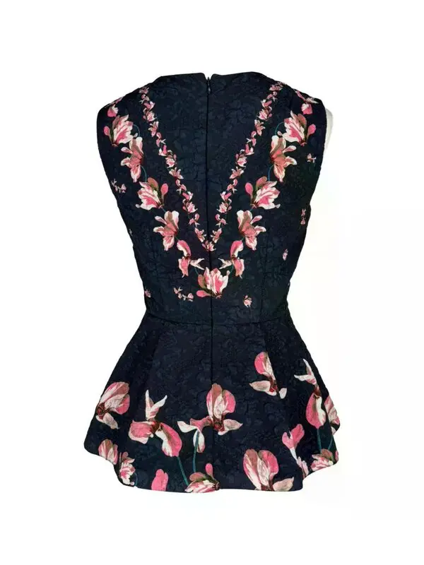 Erdem 2010s Floral-print Peplum Blouse