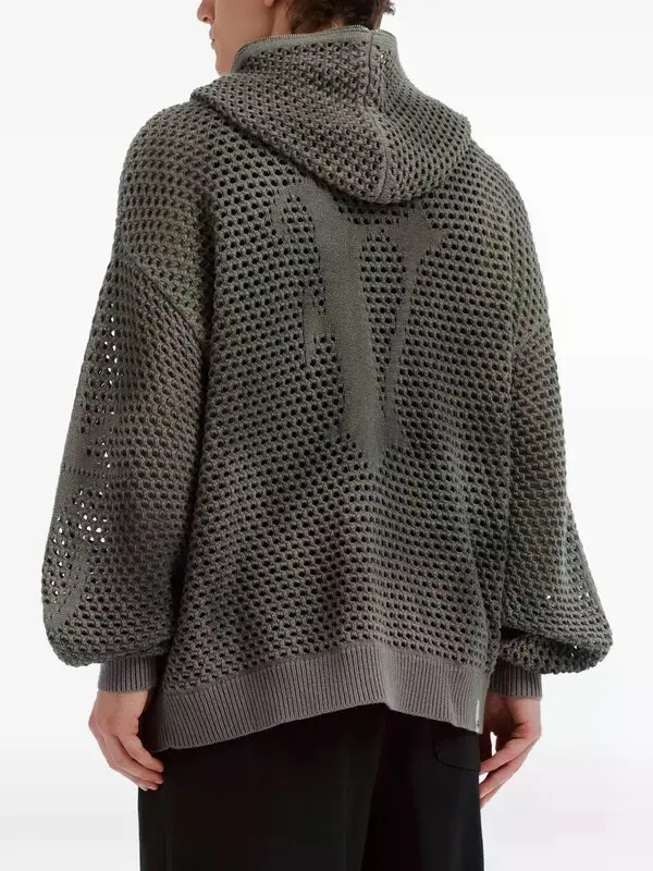 FIVE CM Mesh-knit Zip-up Hoodie
