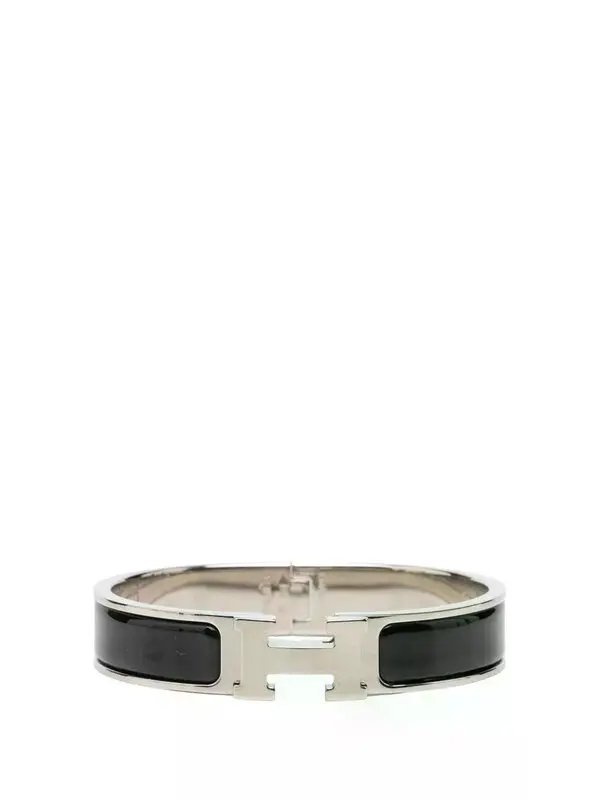 Hermès 2000-2026 Narrow Enamel Clic H Bracelet Pm Costume Bracelet - Black