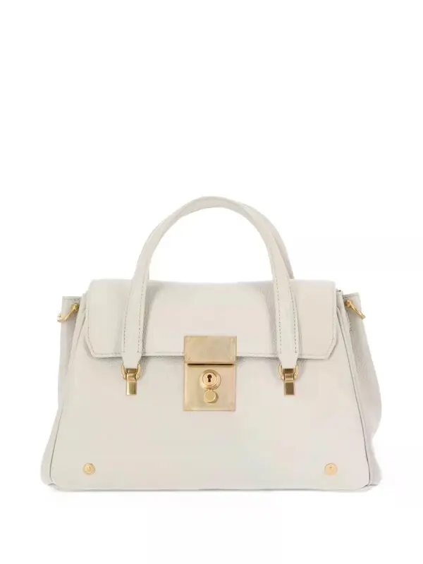 Thom Browne Small Bolton Grained Leather Tote Bag