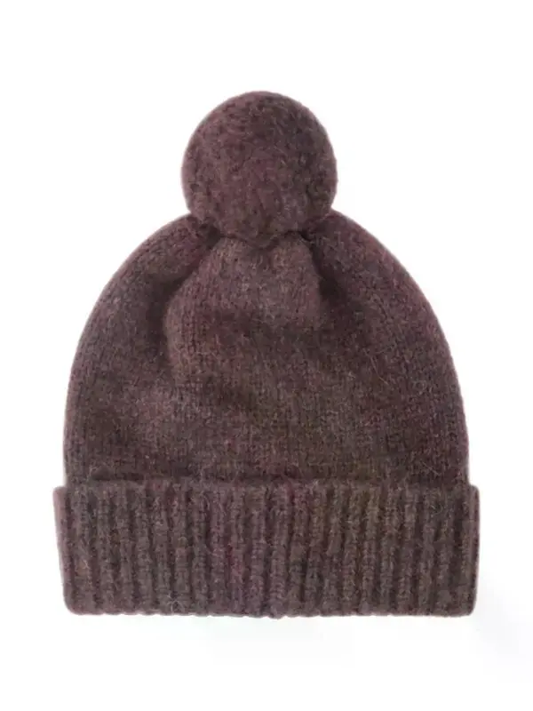 GOLDEN GOOSE Pom-pom Ribbed-trim Beanie Hat