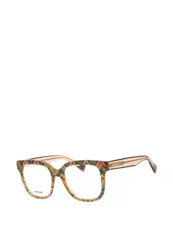 Missoni Zigzag-print Rectangle-frame Glasses