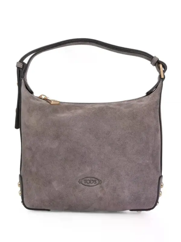 TOD'S Metal-dots Mini Bag In Suede - Grey