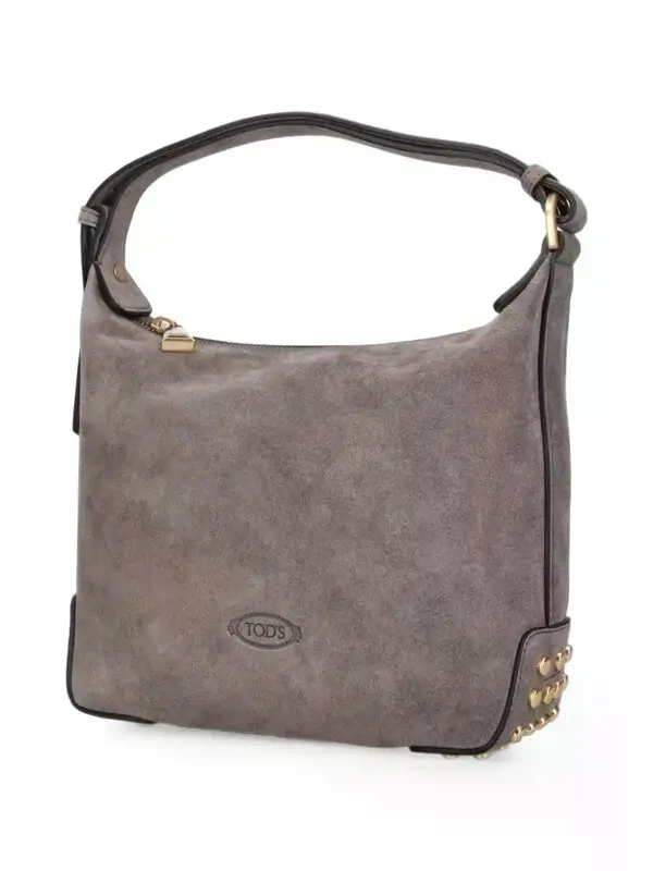 TOD'S Metal-dots Mini Bag In Suede - Grey