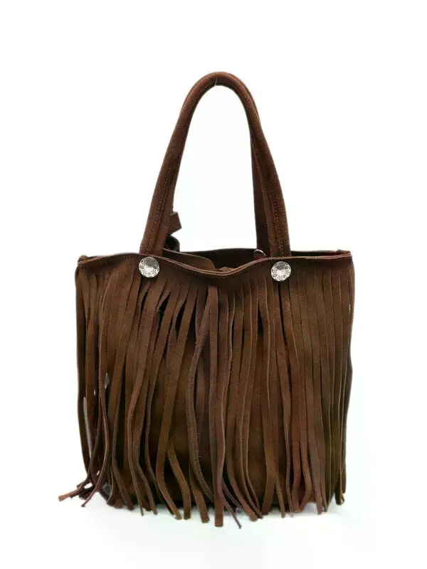 ALBERTO LUTI Frange Suede Bucket Bag