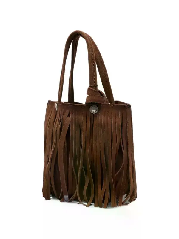 ALBERTO LUTI Frange Suede Bucket Bag