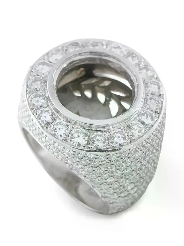LB EXCLUSIVE Diamond Pavé Coin Ring - Silver