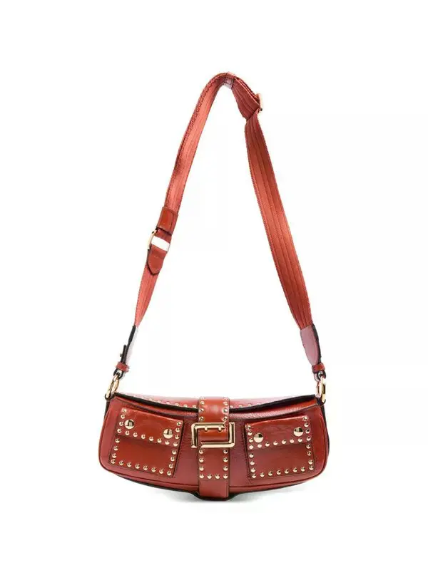 LANCEL Multipocket Stud-embellished Shoulder Bag - Brown
