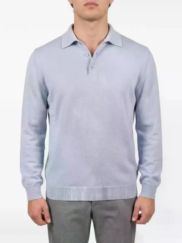 Brunello Cucinelli Long-sleeve Cashmere Polo Shirt
