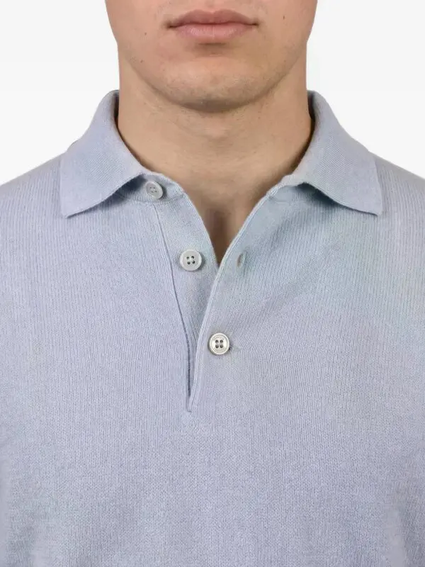 Brunello Cucinelli Long-sleeve Cashmere Polo Shirt