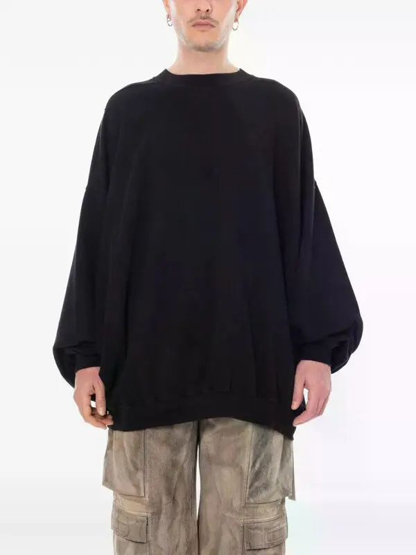Rick Owens Hun Crew-neck Sweatshirt - Black