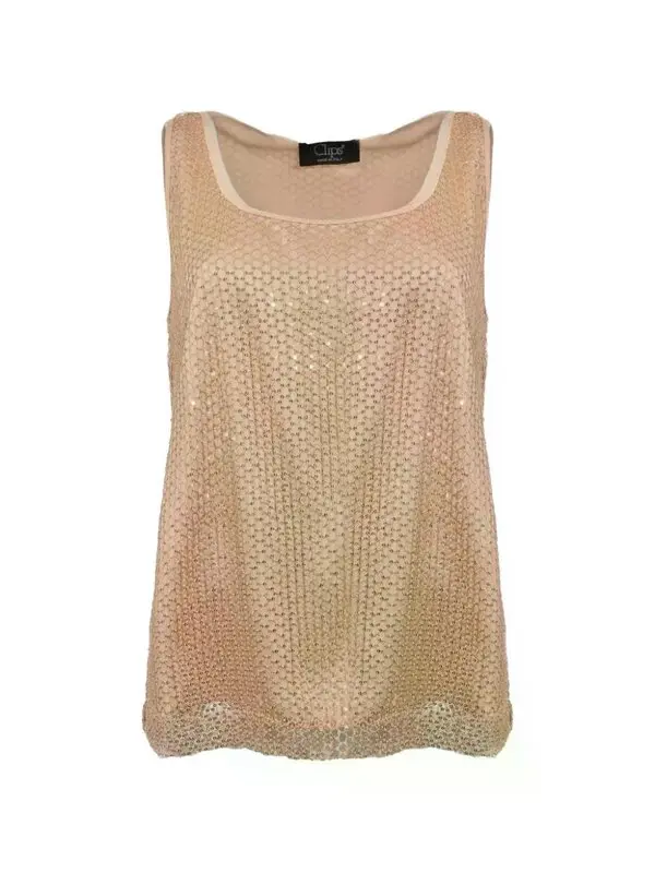 CLIPS Sequin-embellished Sleeveless Tank Top
