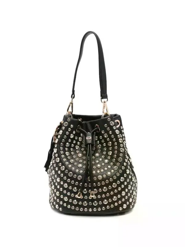 LA CARRIE Andromeda Crystal-embellished Bucket Bag - Black