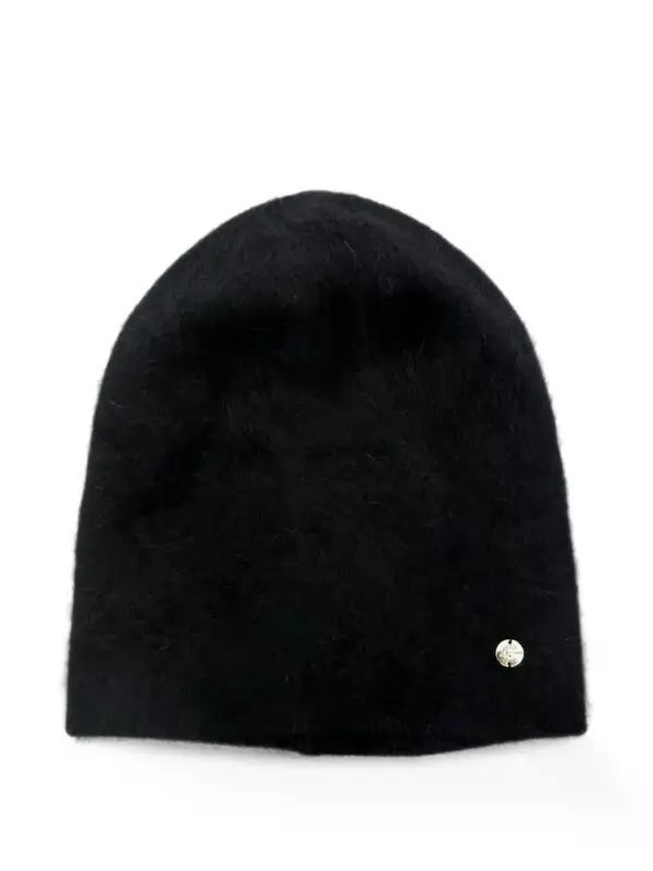 COCCINELLE Logo-plaque Brushed-finish Beanie Hat