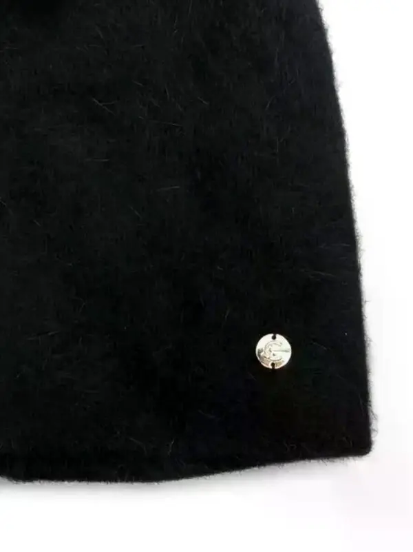 COCCINELLE Logo-plaque Brushed-finish Beanie Hat