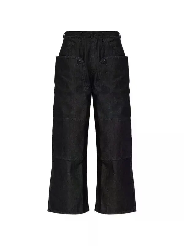Y3 X Yohji Yamamoto Button-detail Wide-leg Jeans