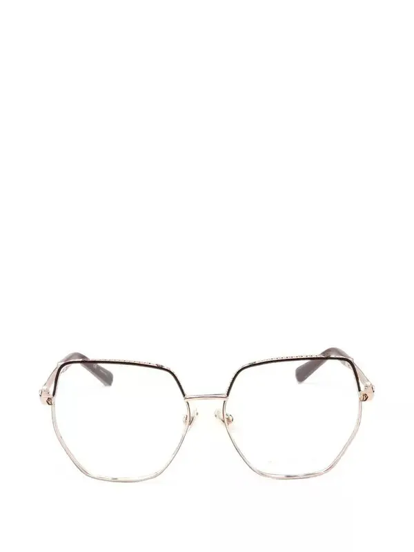 Philipp Plein Geometric-frame Glasses - Gold