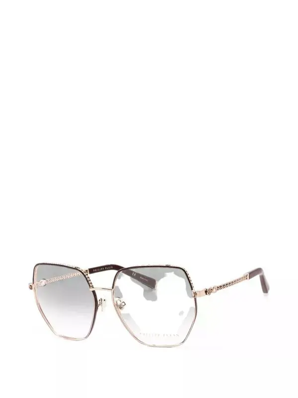 Philipp Plein Geometric-frame Glasses - Gold