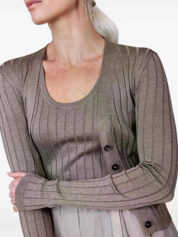 Brunello Cucinelli Ribbed Button-front Cardigan
