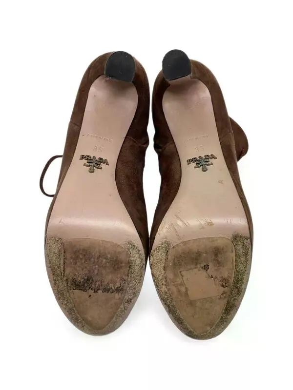 Prada Lace-up Platform Boots
