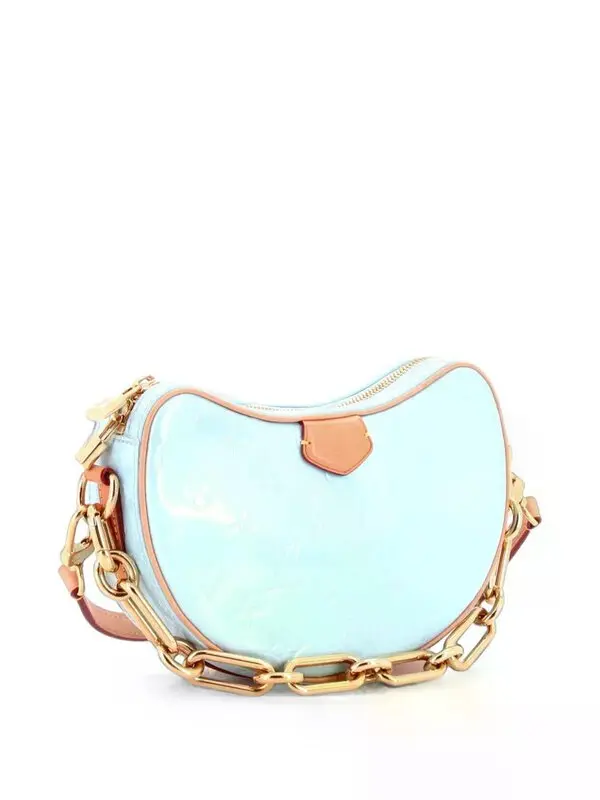 LOUIS VUITTON Croissant Nm Handbag Monogram Vernis Pm Crossbody Bag - Blue