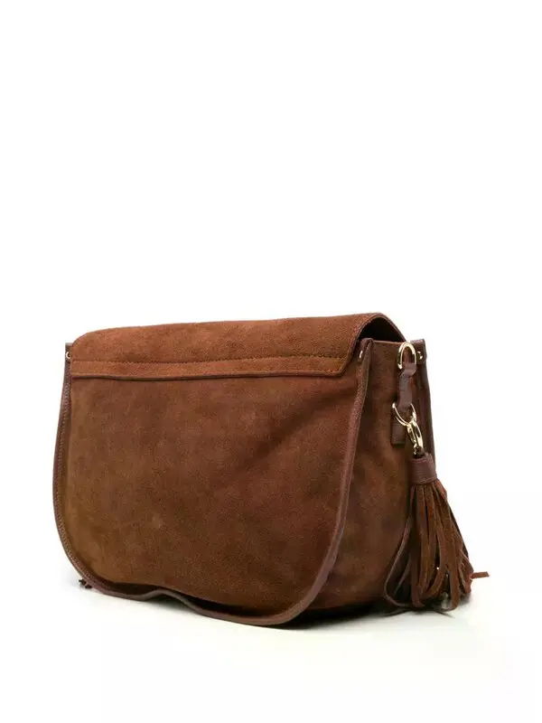 MARC ELLIS Lime L Tassel-detail Suede Shoulder Bag