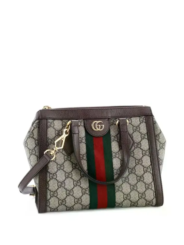 Gucci Ophidia Top Handle Gg Coated Canvas Small Tote Bag