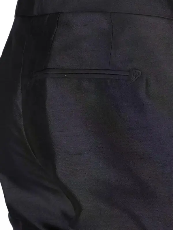 DONDUP Shantung Pressed-crease Flared Trousers